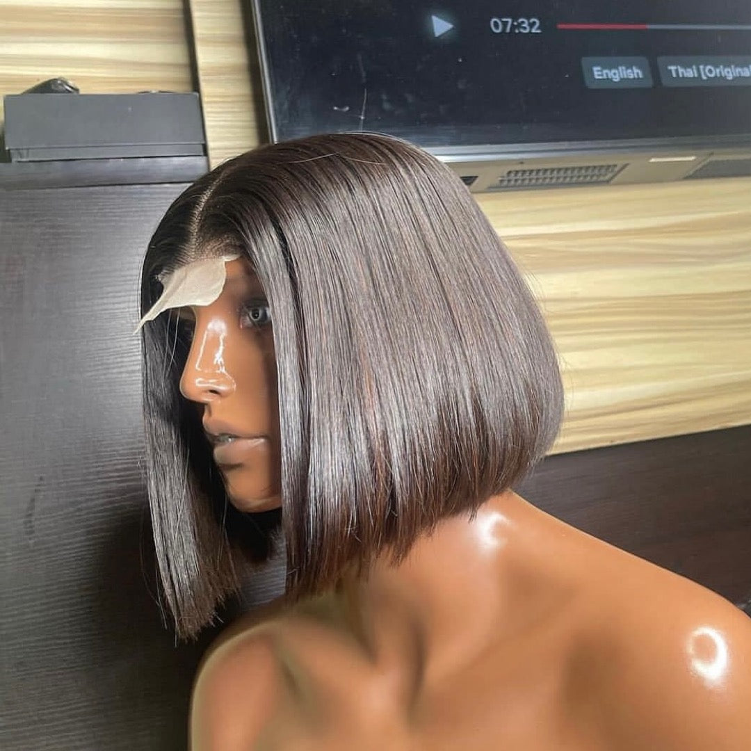 8" Super Double Drawn Virgin Super Straight bundles + 10" 2x4 closure ...